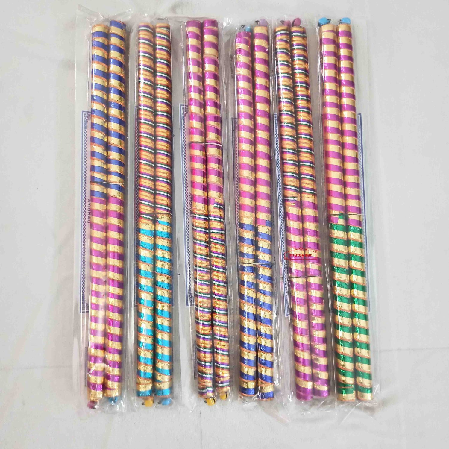15 inch Dandiya Sticks Set of 12 pcs - muteyaar.com